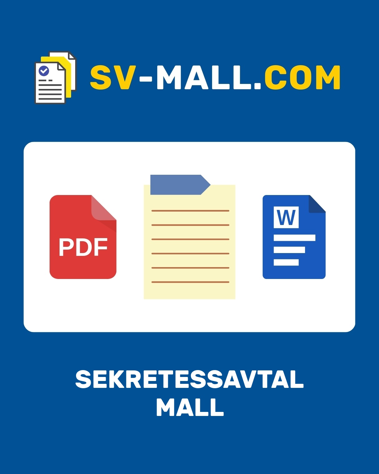 Sekretessavtal Mall | Word & PDF | Gratis [2025]
